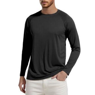 Generic T-shirt de sport pour homme - T-shirt fonctionnel &agrave; manches courtes UPF 50+ - S&eacute;chage rapide - Pour lentra&icirc;nement en plein air, le fitness - Rashguard