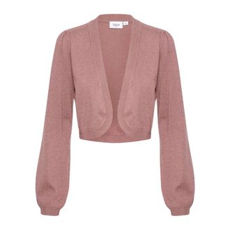 Saint Tropez Einfacher Bolero Antler Melange Strick - - Knitwear - Damen - Rosa - M