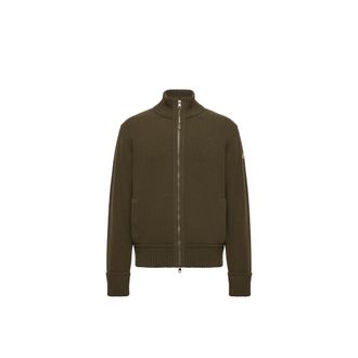 Moncler Moncler Cardigan Zipp&eacute; En Laine Et Cachemire, Homme, Vert, Taille: 3xl