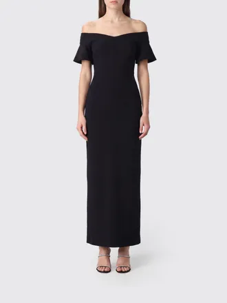 Solace London Robe fourreau longue slim avec encolure droite