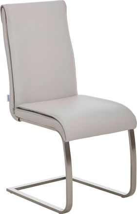 Livetastic Schwingstuhl Echtleder, Beige, Metall, Leder, Echtleder, B&uuml;ffelleder, F&uuml;llung: Polyetherschaumkern, eckig, 46x99x62 cm, Esszimmer, St&uuml;hle, Esszimmerst