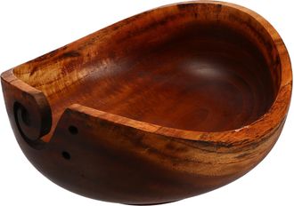 Soimiss Garnschale Aus Holz Für Strick Und Häkelwolle Mit Spezieller Garnführung Leichte Holz Garnaufbewahrungsschale Für Freies Garn Dekoratives Bastelzubehö