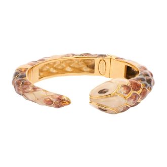 Roberto Cavalli Femme, Accessoires, Multicolore, Taille: ONE Size Bracelet serpent avec double ouverture à ressort