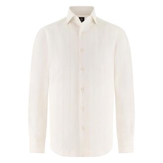 Boggi Milano Homme, Chemises, Beige, Taille: 3XL Chemise en lin coupe classique