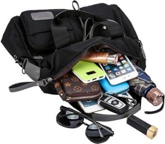 Hemoton Sac &agrave; Main Noir Nylon Capacit&eacute; Importante Sac Bandouli&egrave;re Pour Femme Et Maman