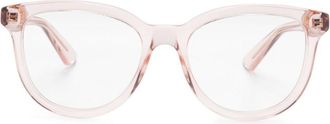 Gucci Sonnenbrille mit transparentem Gestell - Rosa