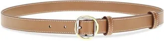Jacquemus Womens Beige Calf Leather Bos Taurus Thin Belt