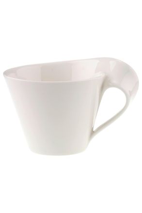 Villeroy & Boch Jumbotasse New Wave Caffe, Wei&szlig;, Keramik, 400 ml, Kaffee & Tee, Tassen, Jumbotassen