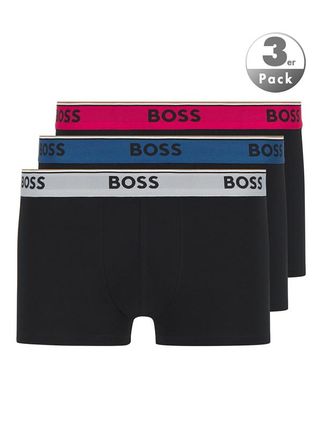 HUGO BOSS Herren Trunks schwarz Baumwolle unifarben