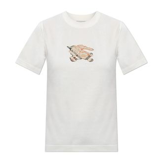 Burberry T-Shirt mit Logo - - Tops - Damen - Wei&szlig; - S
