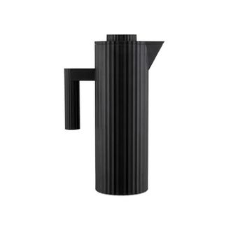 Alessi Pliss&eacute; MDL12 B - Carafe Isotherme Design, Verre Thermique Int&eacute;rieur &agrave; Double Paroi, en R&eacute;sine Thermoplastique, 100 cl, Noir