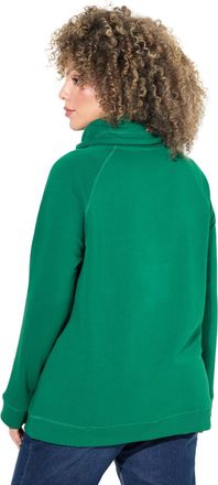 Ulla Popken Damen große Größen Übergrößen Plus Size Sweatshirt, Eisstern, Stehkragen, Taschen, Langarm wiesengrün 54+ 824386457-54+