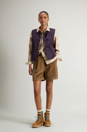 Woolrich Damen Weste mit Rundhalsausschnitt aus Nylon Lila Größe XS