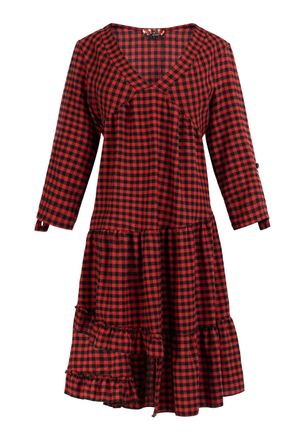 Mymo Midikleid Damen schwarz/rot