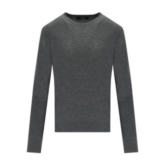 Max Mara Femme, Pulls, Gris, Taille: 42 FR Sicilia Crewneck Sweater