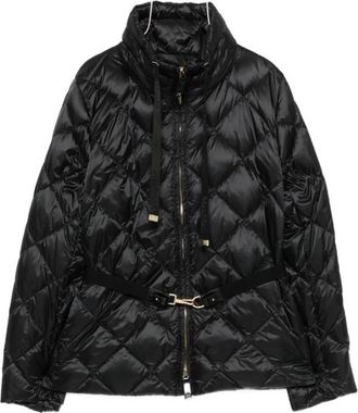 Max Mara Femme, Vestes, Noir, Taille: 38 FR Veste courte matelass&eacute;e en toile hydrofuge