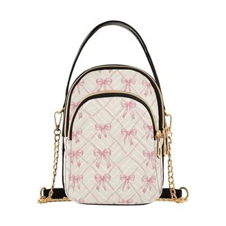 Mnsruu Petit sac &agrave; bandouli&egrave;re en cuir avec noeud pour femme