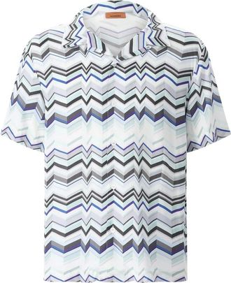 Missoni Homme, Chemises, Multicolore, Taille: 2XL Short Sleeve Shirt