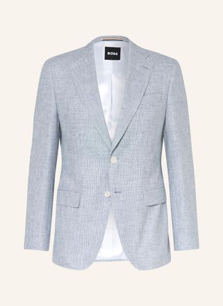 HUGO BOSS Sakko Hutson Regular Fit Mit Leinen blau