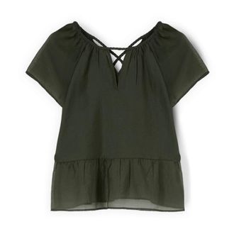 Motivi Musselinbluse mit geflochtenen B&auml;ndern - - Blouses & Shirts - Damen - Gr&uuml;n - 2XS