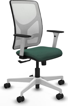 Piqueras y Crespo B&uuml;rostuhl, Gr&uuml;n mit wei&szlig;en und schwarzen Armlehnen, h&ouml;henverstellbare Lendenwirbelst&uuml;tze, ausgestattet mit 3 Positionen und Schneidschaum, Wei&szlig;/Flasch