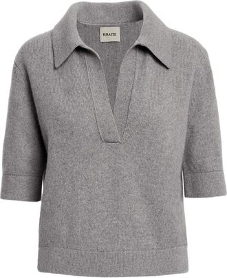 Khaite Femme, Pulls, Gris, Taille: 38 FR Polo Court Cashmere Raccourci