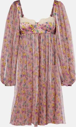 Dolce & Gabbana Minikleid aus Chiffon mit Spitze