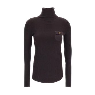 Elisabetta Franchi Damen, Strickwaren, Braun, XSGr&ouml;&szlig;e