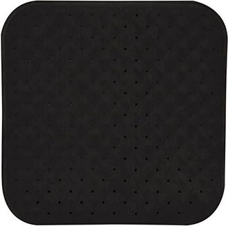 MSV Premium Duschmatte Badematte Badewannenmatte Badewanneneinlage antibakteriell rutschfest mit Saugnäpfen-Schwarz-duftet nach Rosen-ca. 54 x 54 cm-wasch
