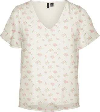 Vero Moda Vmsmilla Ss V-Neck Top WVN Ga