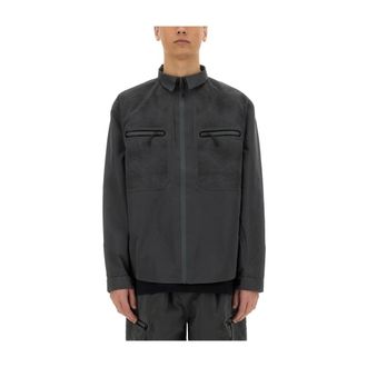 Alpha Industries Langarm Shirt mit Laserschnitt - - Jackets - Herren - Grau - M