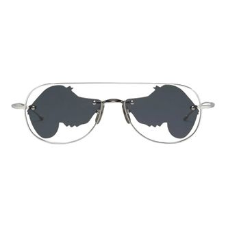 Thom Browne Titanium Hector Aviator Sonnenbrille - - Accessories - Damen - Grau - ONE SIZE