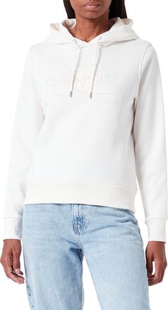 GANT Damen Reg Printed Graphic Hoodie Kapuzenpullover, Eggshell, S EU