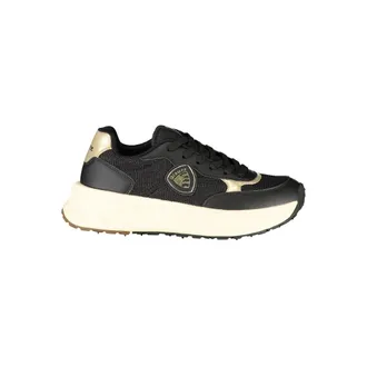 Blauer Leather Sneaker - - Shoes - Damen - Schwarzk - 36 EU