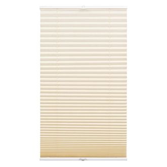 Gardinia Plissee Concept Tageslicht, Blickdichtes Faltrollo, Alle Montage-Teile inklusive, EASYFIX Plissee verspannt mit Zwei Bedienschienen, Beige, 90 x 130 c