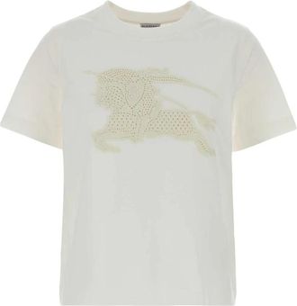 Burberry Frankie Crochet T-Shirt - - Tops - Damen - Wei&szlig; - XS