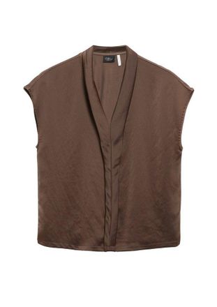 s.Oliver Kurzarmshirt T-Shirt T-Shirt aus Viskosemix mit Faltendetail