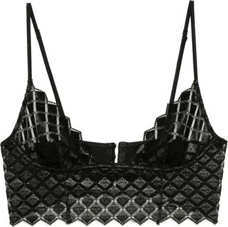 Kiki De Montparnasse soutien-gorge Lamine - Noir