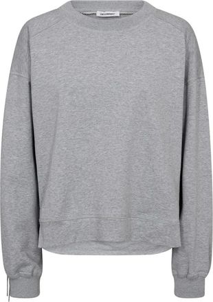 Co'Couture Femme, Sweatshirts et sweats &agrave; capuche, Gris, Taille: 36 FR Sweat &agrave; Franges avec Clous