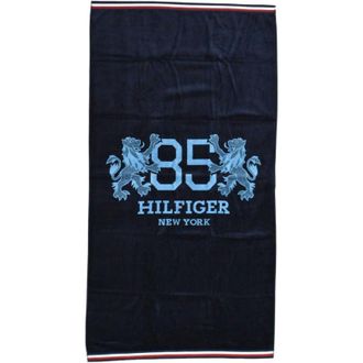 Tommy Hilfiger Maxi-Strandtuch aus reinem Chenille-Baumwoll-Frottee, 90 x 170 cm, King Size