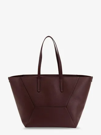 Brunello Cucinelli Womens Bc Duo Hammered Leather Shoulder Bag Brown