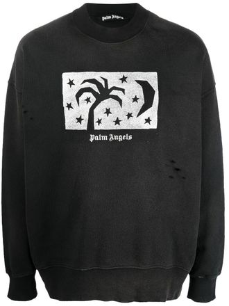 Palm Angels sweat Night Sky &agrave; logo imprim&eacute; - Noir