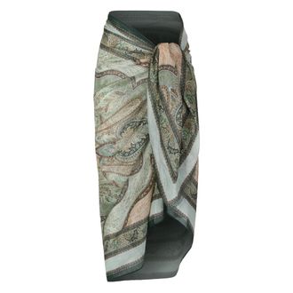 Zimmermann Femme, Maillots de bain, Multicolore, Taille: ONE Size Par&eacute;o en coton imprim&eacute;