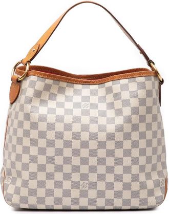 Louis Vuitton Hobo Bags - Damier Azur Delightful PM - Gr. unisize - in Wei&szlig; - f&uuml;r Damen