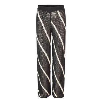 Sams&oslash;e & Sams&oslash;e Gestreifte Strickhose mit geradem Bein - - Trousers - Damen - Schwarzk - XS