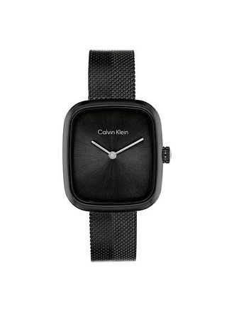 Calvin Klein Geformte Quadratische Uhr Mit Mesh-armband - Black - Damen - Einheitsgr&ouml;&szlig;e
