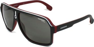 Carrera Unisex-Erwachsene 1001/S M9 Blx 62 Sonnenbrille, Schwarz (Matt Black Crystal Red/Grey)