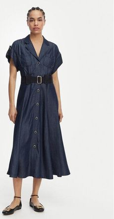 Liu Jo Hemdkleid UA6315 D0335 Dunkelblau A-Line Fit