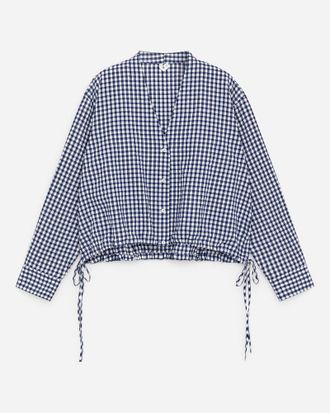 Arket Seersucker-Oberteil -Blau