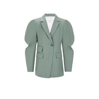 Tibi Blazer &agrave; manches festonn&eacute;es en laine